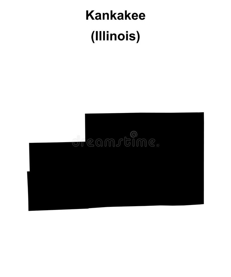 Kankakee Outline Map Stock Illustrations – 12 Kankakee Outline Map ...