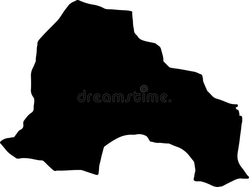 Kankan Guinea Silhouette Map with Transparent Background Stock Vector ...