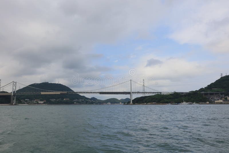 Kanmon Bridge and Kanmon Strait Stock Photo - Image of nature, beach ...