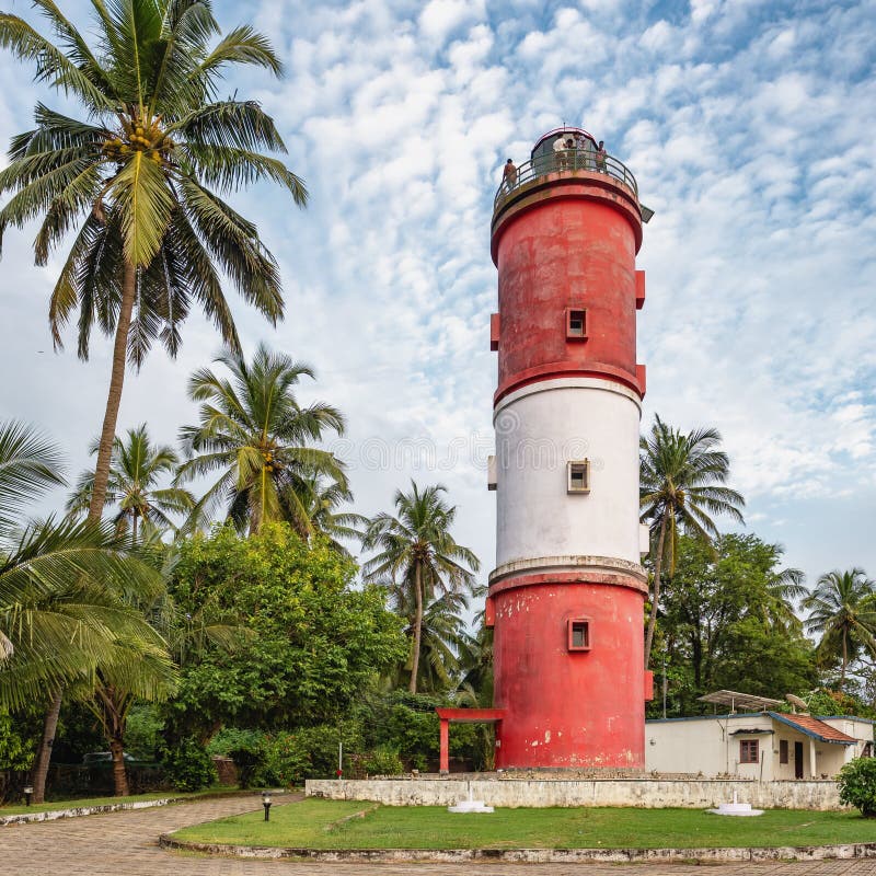 Kannur Lighthouse in Kerala, India Stock Photo - Image of beach ...