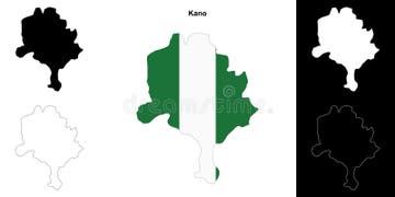 Kano outline map stock vector. Illustration of kano - 356522693