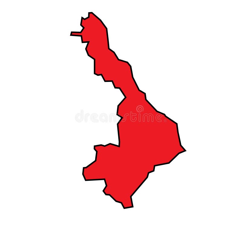 Kanpur Nagar District Map of Uttar Pradesh, India Stock Vector - Illustration of cartography ...