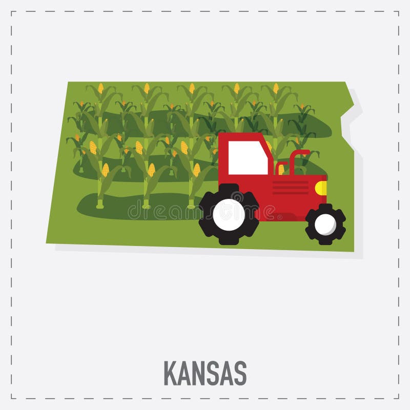 Kansas Map Sticker. Vector Illustration Decorative Design Stock Vector ...