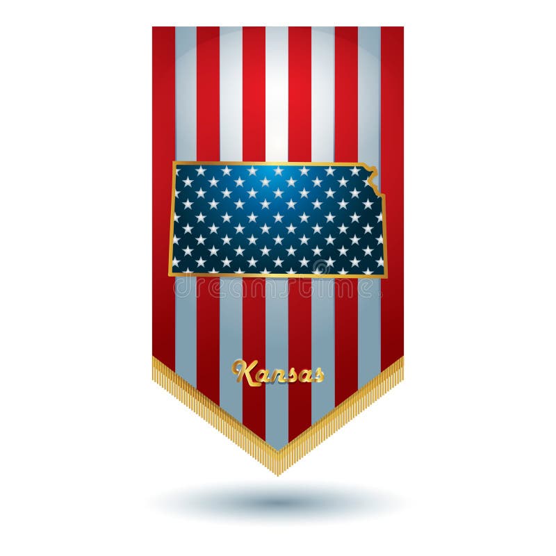 Kansas State Banner. Vector Illustration Decorative Design Stock Vector ...