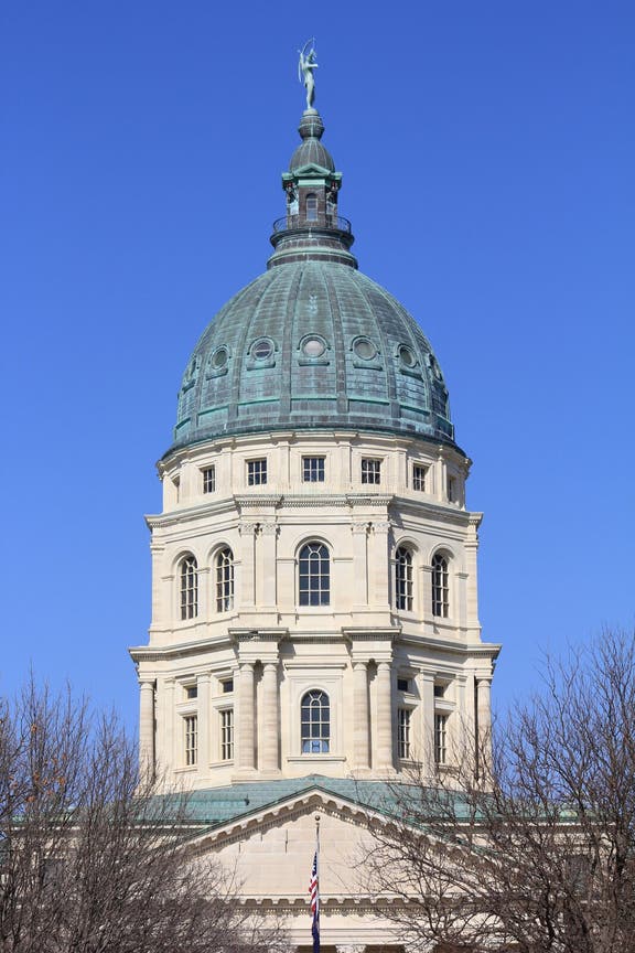 Kansas State Capitol Building Dome Stock Image - Image of government ...