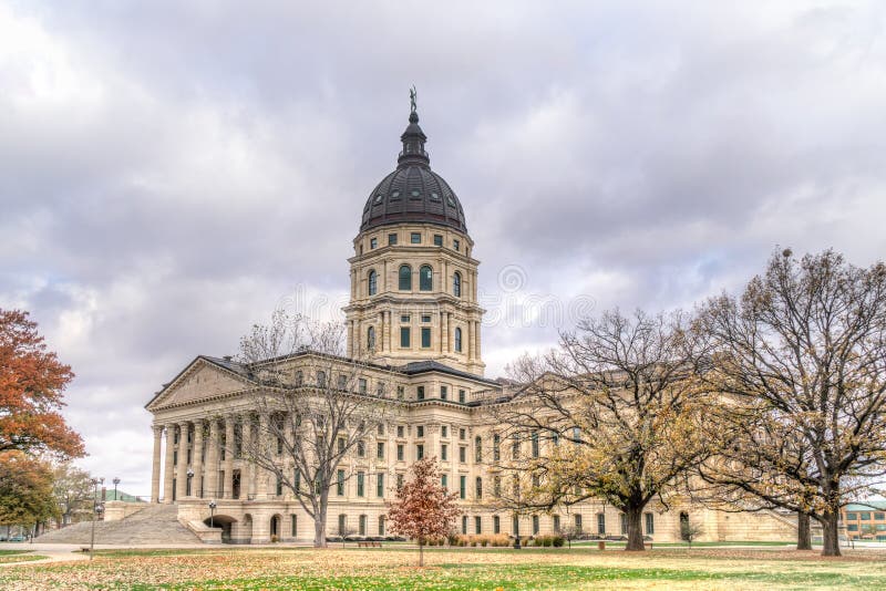 Kansas State Capitol Building in Topeka, Kansas Stock Photo - Image of ...
