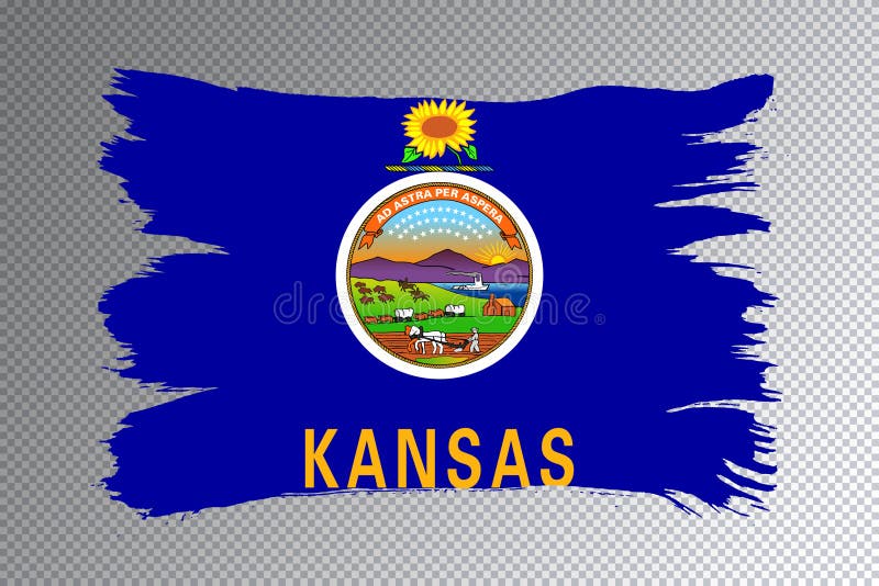 Kansas State Flag, Kansas Flag Stock Illustration - Illustration of ...