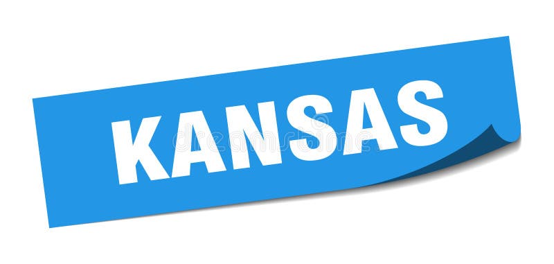 Kansas Sticker. Kansas Square Peeler Sign Stock Vector - Illustration ...