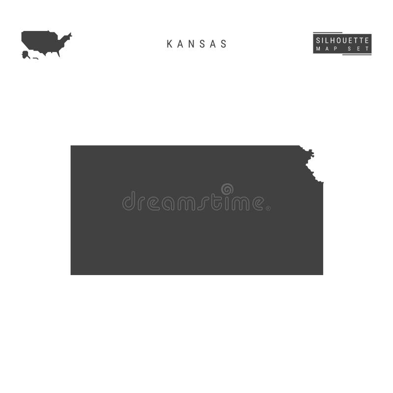 Detailed Kansas Physical Map. Stock Illustration - Illustration of road ...