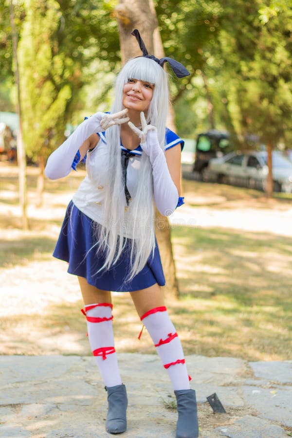 Kantai Collection Shimakaze Cosplay Editorial Image Image Of
