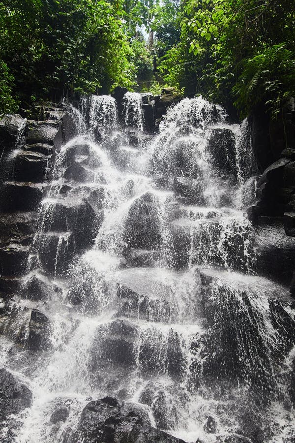 Kanto Lampo Waterfall in Indonesia. Bali. Stock Photo - Image of high ...