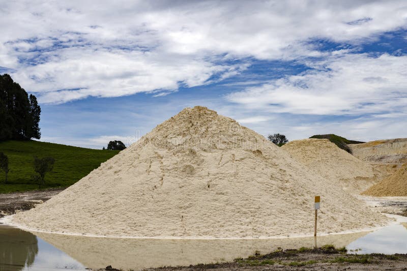 Kaolin Extraction Mine - White Mud, Clay and Volcanic Ash Stock Photo ...