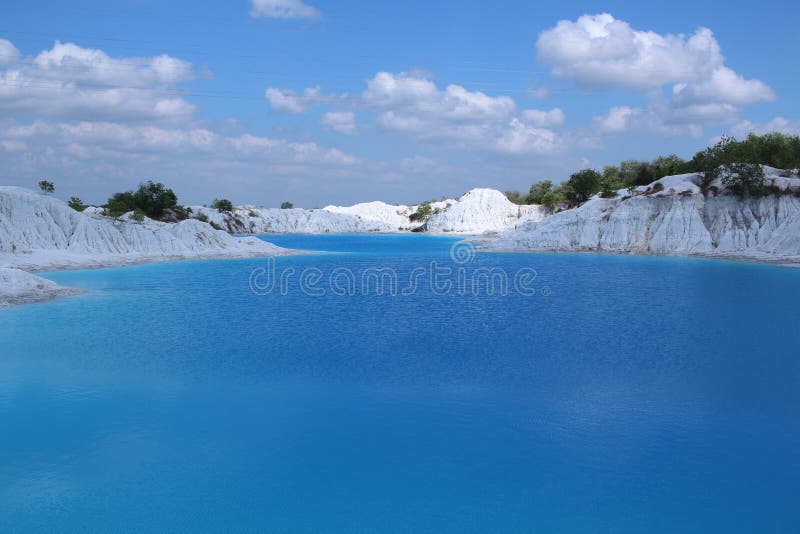 Blue Kaolin Lake stock photo. Image of lake, geology - 237308252