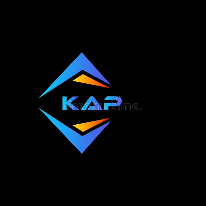 KAP Abstract Technology Logo Design on Black Background. KAP Creative ...