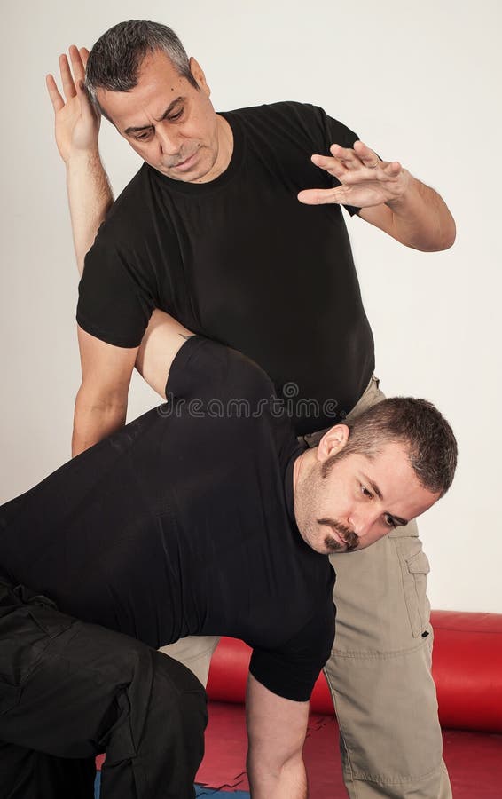 Kapap Instructor Demonstrates Standing Arm Lock Techniques Stock Image ...