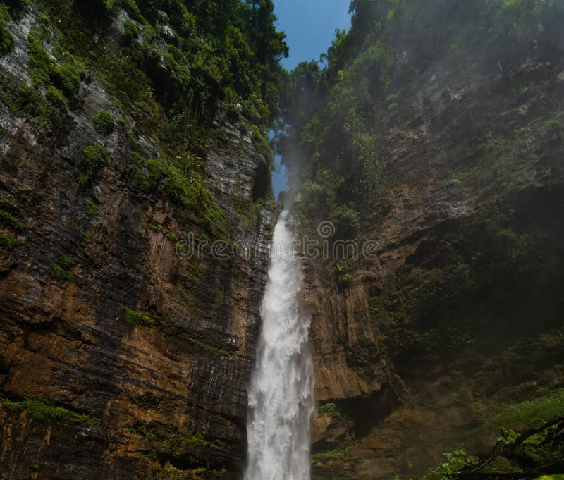 Kapas Biru Waterfall in Lumajang, East Java, Indonesia Stock Image ...