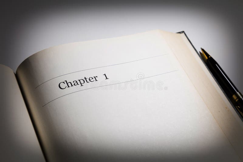 Kapitel eins stockfoto. Bild von blatt, bibliothek, buch - 128086290