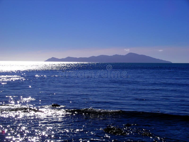 Kapiti Island stock photo. Image of clouds, water, sunshine - 628038