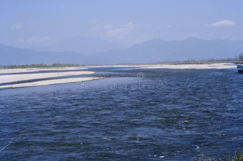 Indian Rivers Kaploui Pura Manas River Assam India Stock Photo - Image ...