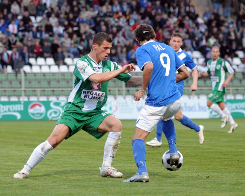 Kaposvar - MTK soccer game editorial photography. Image of green - 13939807