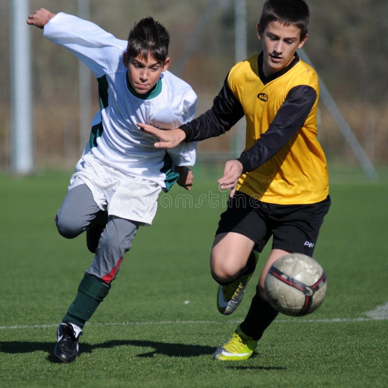 Soccer shot at the goal editorial stock photo. Image of junior - 6652183