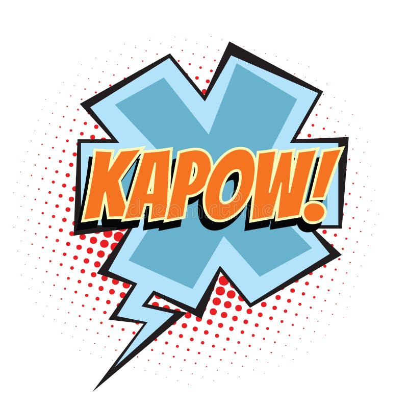 Kapow comic word stock vector. Illustration of caption - 96053915