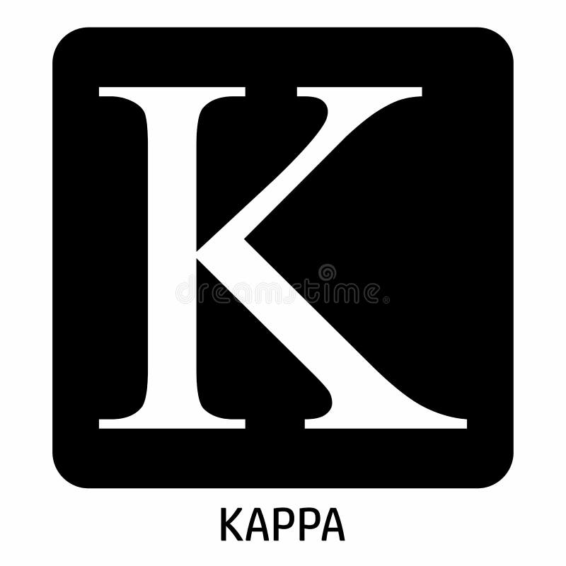 Kappa Greek Symbol Small Letter Lowercase Font Icon Outline Set White ...