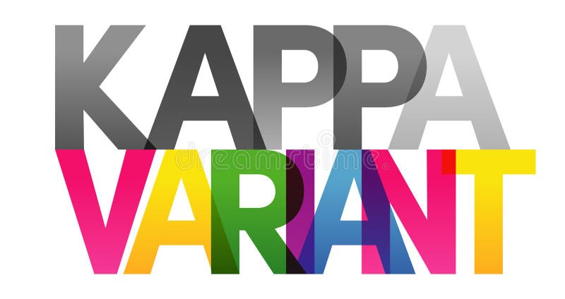 KAPPA VARIANT Colored Rainbow Text Stock Vector - Illustration of kappa ...