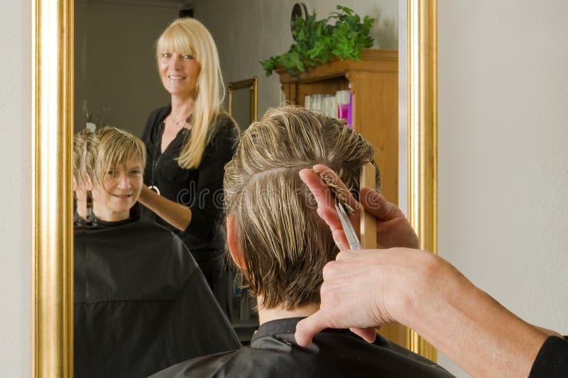 Kapper stock afbeelding. Image of haarstijl, onderhoud - 12286891