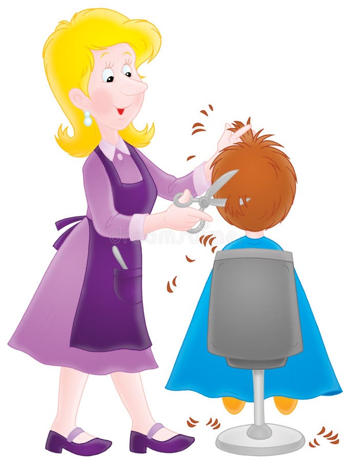 Kapper stock illustratie. Illustratie bestaande uit meisje - 17198436