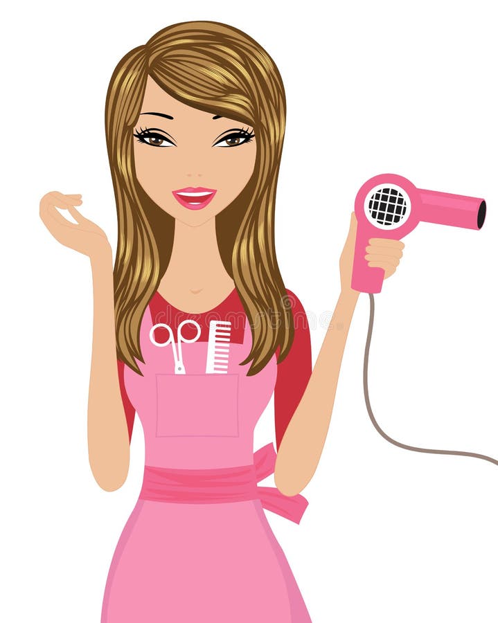 Kapper vector illustratie. Illustration of haardroger - 18835739