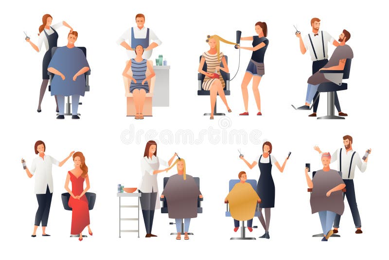 Haarspeldtekens. Welkom in Barbershop Mannelijke Vrouwelijke Kappers ...