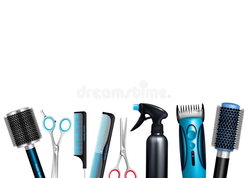 Kapper Tools Background vector illustratie. Illustration of klip - 88326070