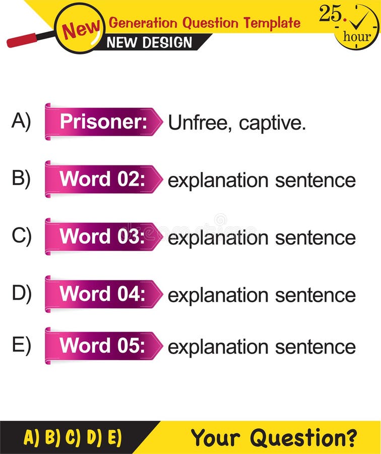 Text Templates - for Teachers, Next Generation Question Examples Stock ...