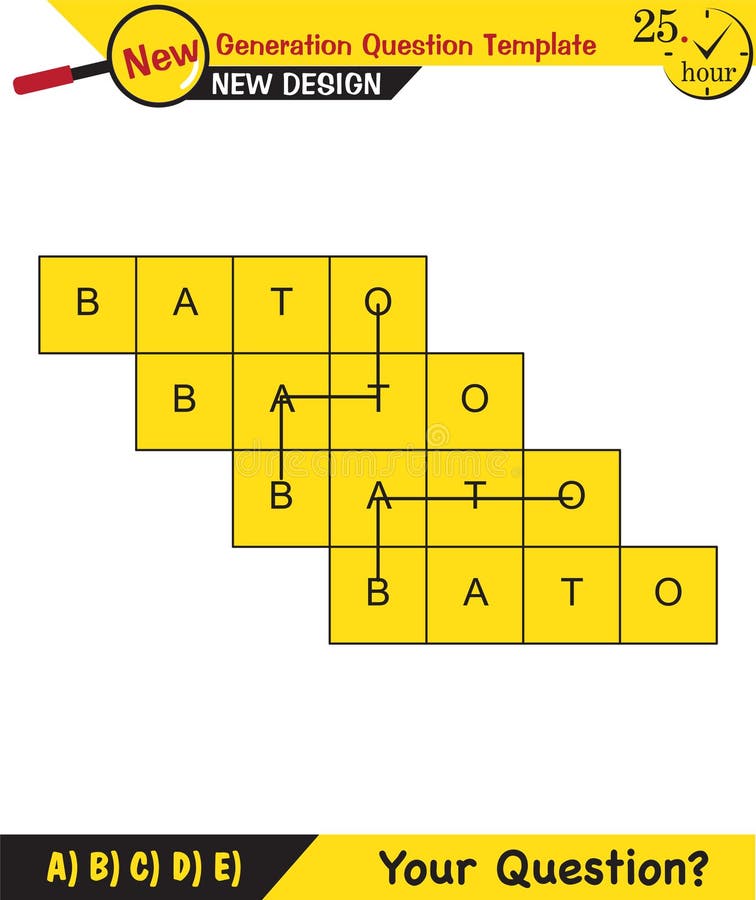 Math - Algebraic Expressions,.the Next Generation Test Question. Stock ...