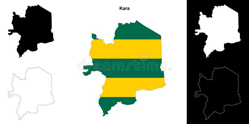 Kara outline map stock vector. Illustration of template - 356559023