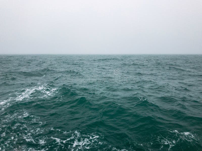 Rough sea in fog stock image. Image of storm, water, space - 31197193