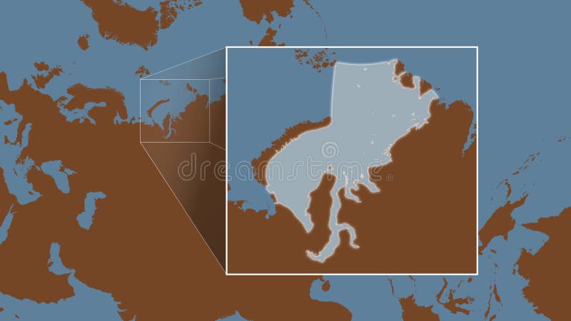 Kara Sea. Solid Map. Patterson Cylindrical. Location Stock Footage ...