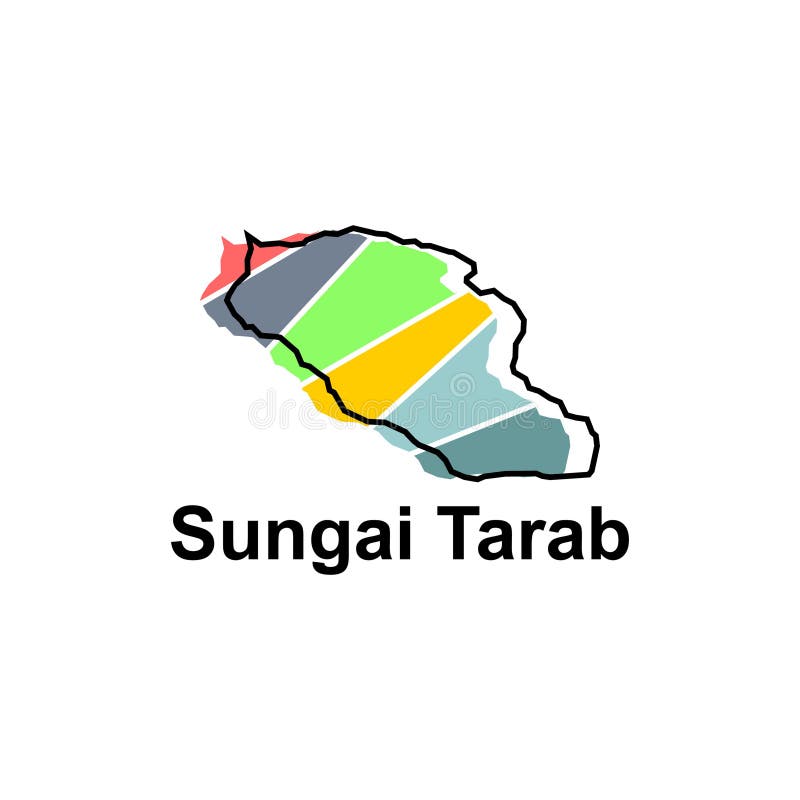 Karabalkarte Vektorkarte Indonesiens Farbige Design Illustrationsvorlage Auf Weißem Hintergrund