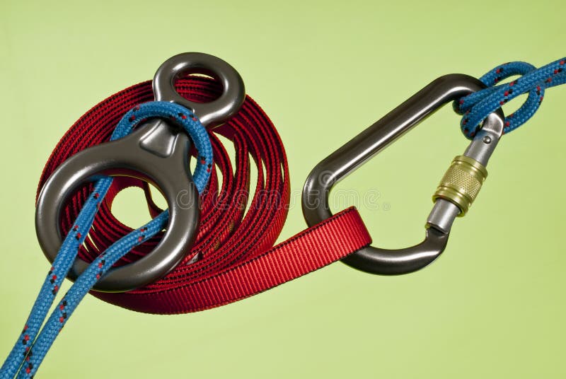 Karabiner stock image. Image of rope, gear, mountaineering - 22416459