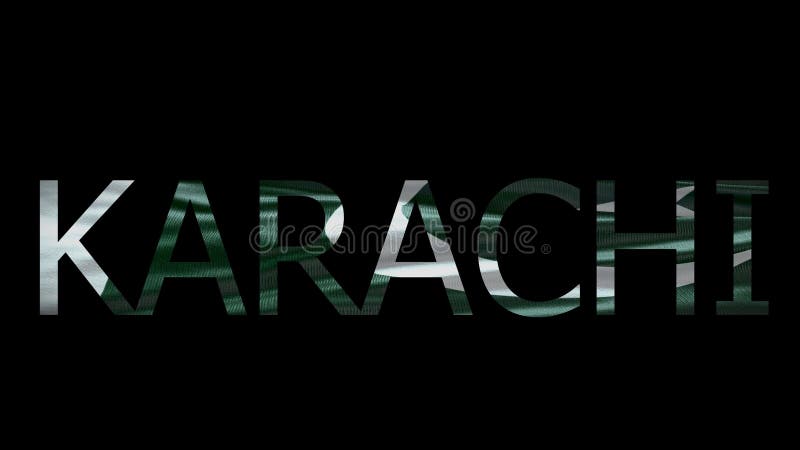 Karachi Name on Transparent Background. Waving Flag Stock Footage ...