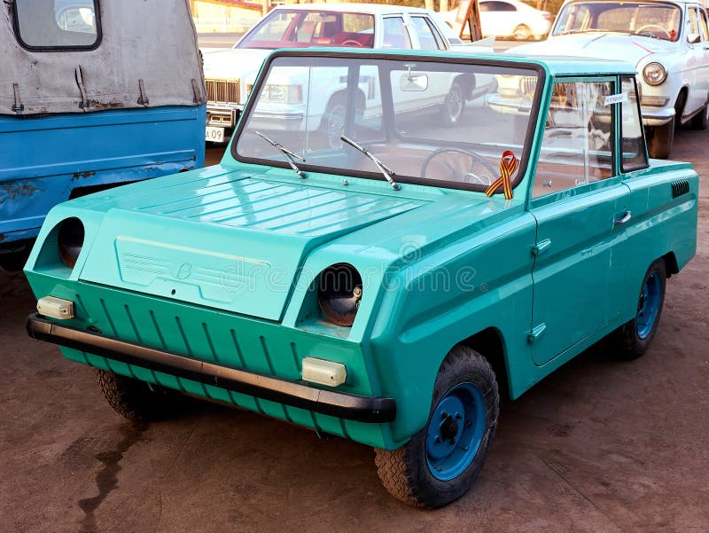 Karaganda, Kazakhstan - May 8, 2019: SMZ S-3D S-Three-D Cyclecar Soviet ...