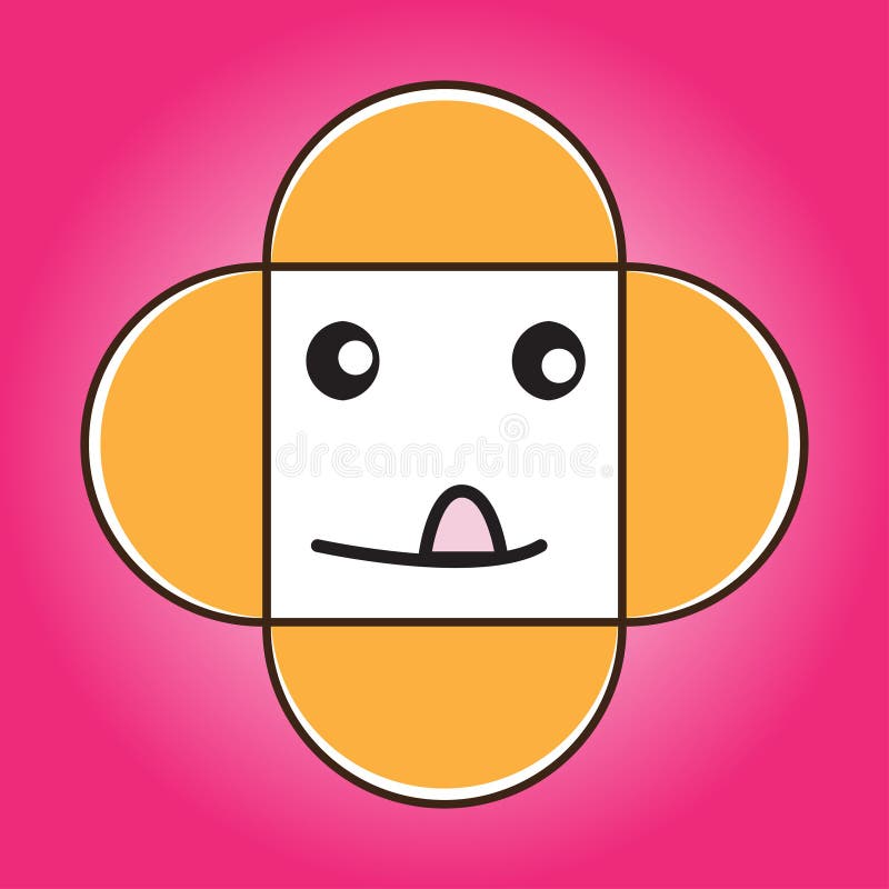 Male Game Character with Square Face Stock Vector - Illustration of ...