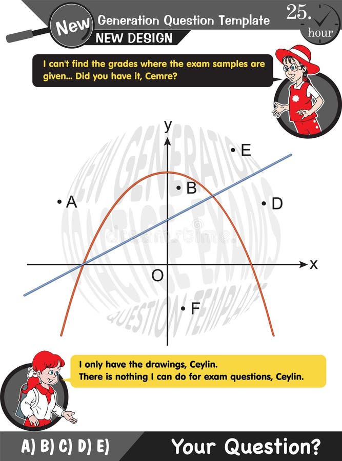 Math - Simple Inequalities, Next Generation Problems Stock Vector ...