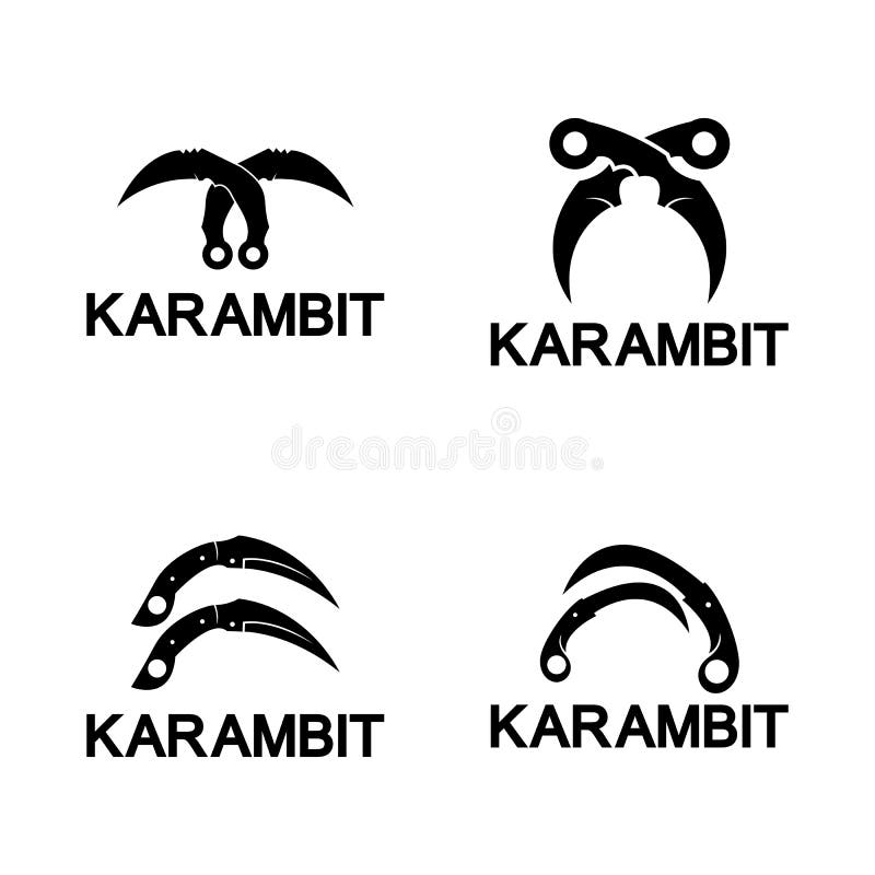 Karambit Knife Icon Logo Design Vector Template Stock Vector ...
