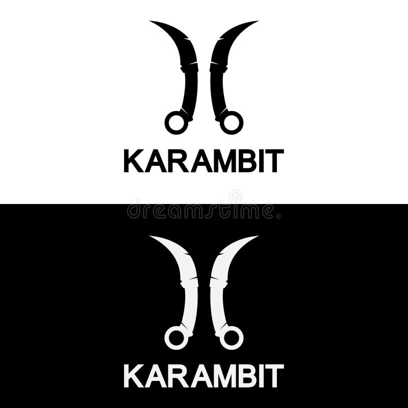 Karambit Knife Icon Logo Design Vector Template Stock Vector ...