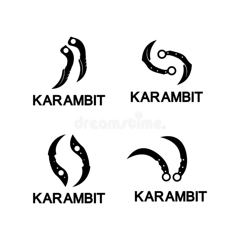 Karambit Knife Icon Logo Design Vector Template Stock Vector ...