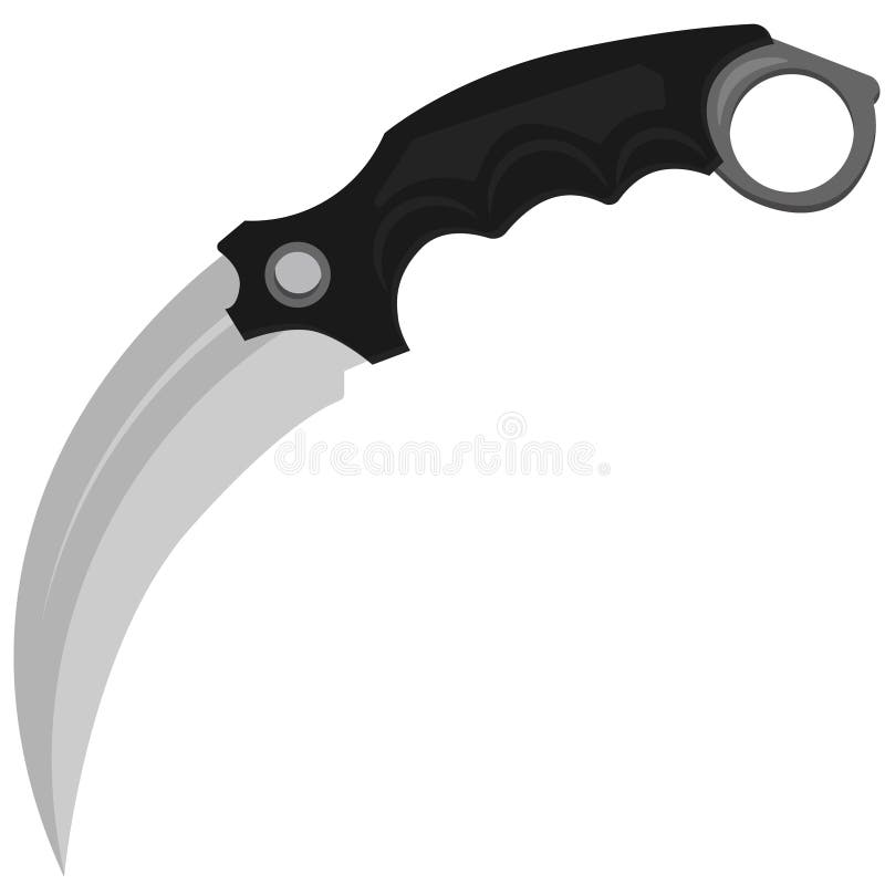 Karambit Knife. Vector Illustration on a White Background Stock Vector ...