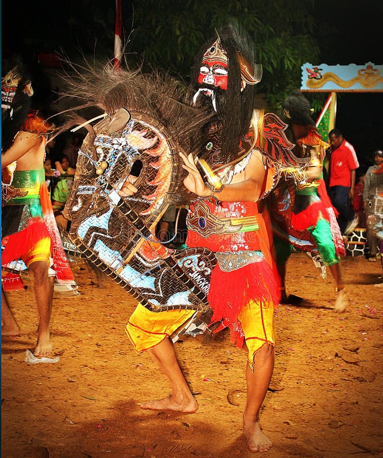 Traditional Javanese Dance Performance Jaran Kepang Dance or Jaran ...