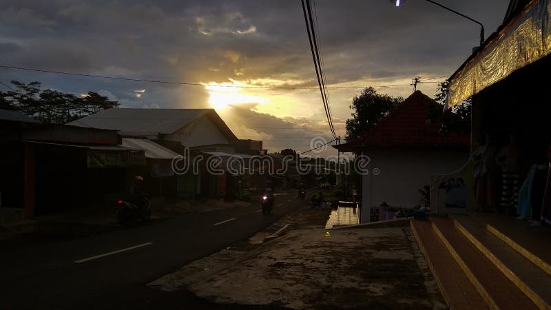 Karanganyar Solo Sunset View Editorial Stock Photo - Image of sunset ...